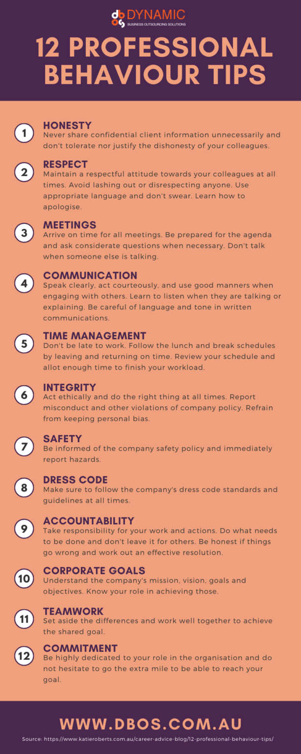 12 Professional Behaviour Tips in the Workplace | DBOS